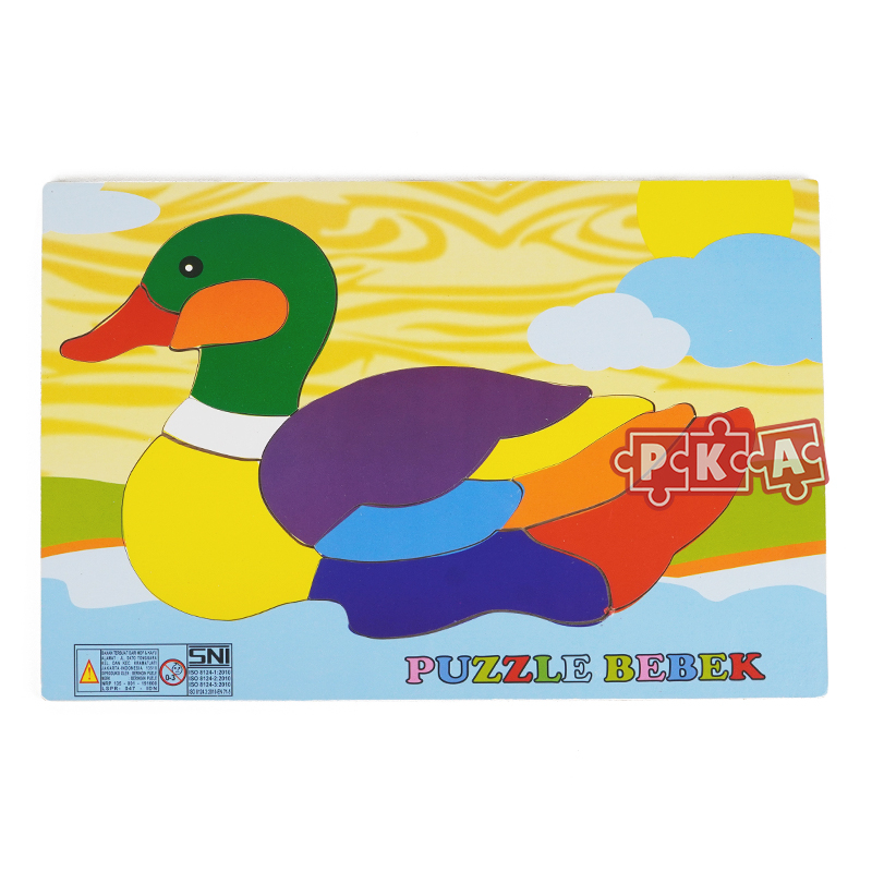 Jual Mainan Kayu Edukasi Puzzle Anak Gambar Bebek Alat Bantu Belajar ...
