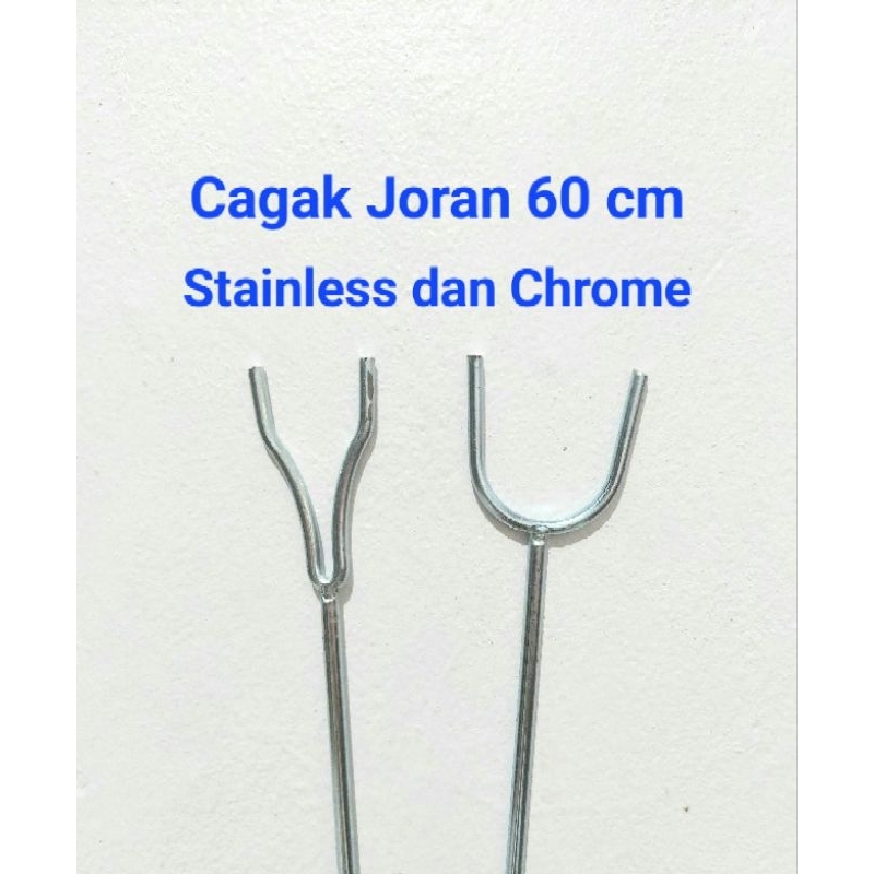 Jual Isi 2 pcs 60 cm Cagak Tiang Joran Stainless dan Chrome Tidak Mudah ...