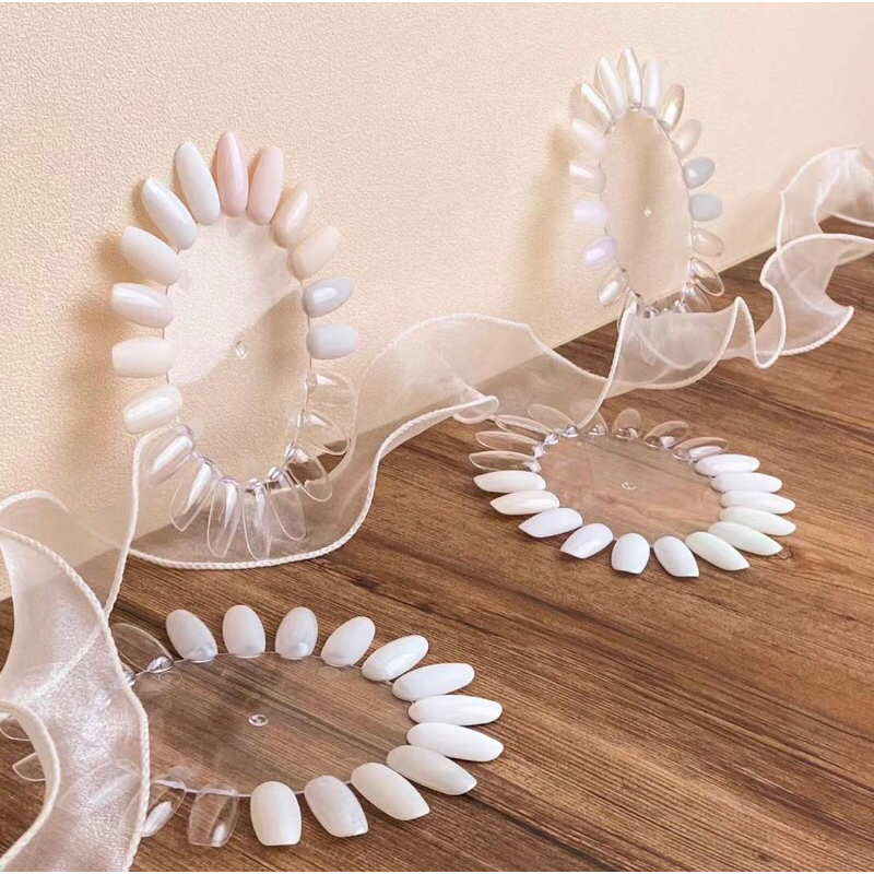 Jual KUKU PALSU SAMPLE OVAL 1PCS FAKE SAMPLE NAILS COLOR CHART BULAT ...