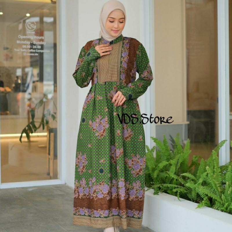Jual COD Gamis Setelan Muslimat NU Seragam Muslimat NU Bahan Sanwos ...