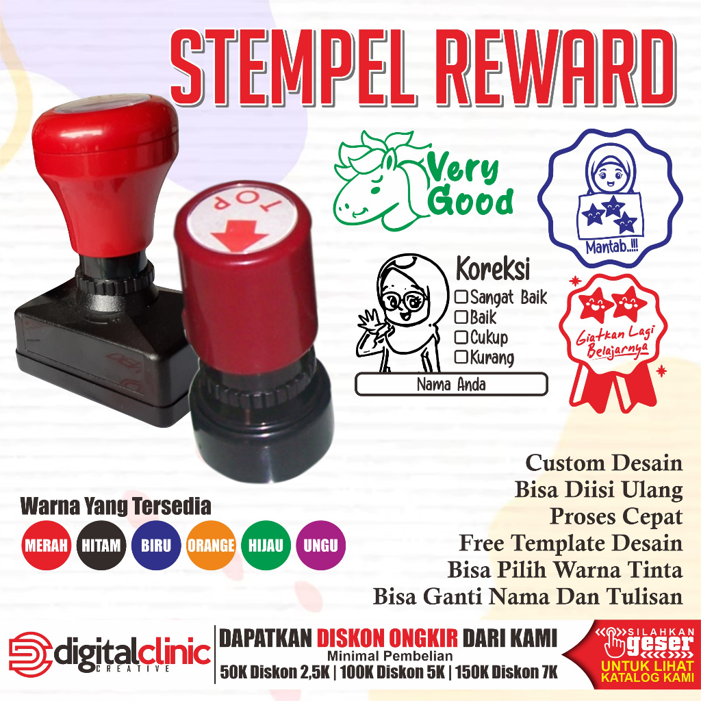 Jual Stempel Nilai Guru Penilaian Koreksi Checked Reward | Shopee Indonesia