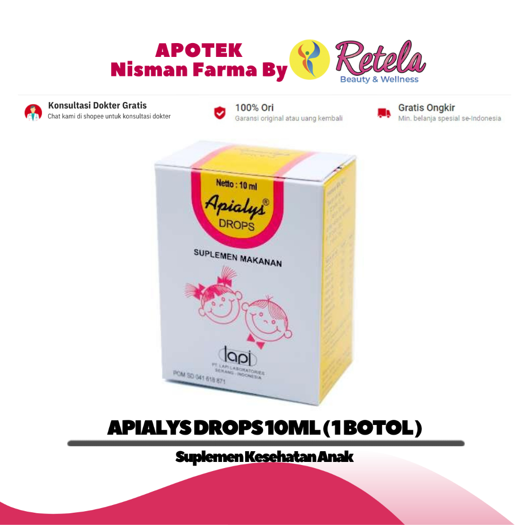 Jual APIALYS DROPS 10ML/ VITAMIN ANAK / DAYA TAHAN TUBUH | Shopee Indonesia