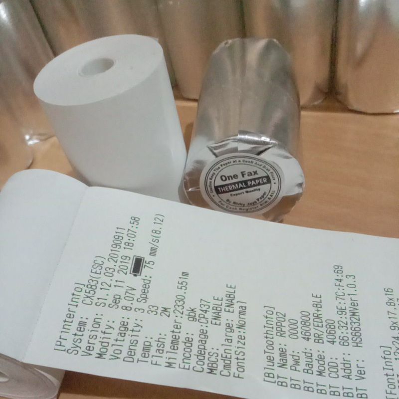 Jual Kertas Struk Thermal Roll Edc 58x40 Struk Kasir | Shopee Indonesia
