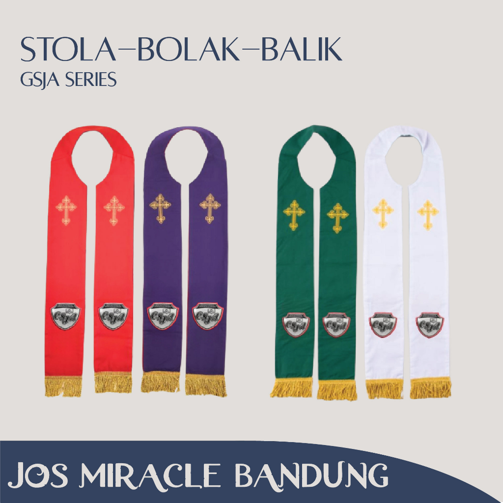 Jual Gereja Sidang Jemaat Allah/GSJA - Stola Bolak Balik Bordir - Jos ...