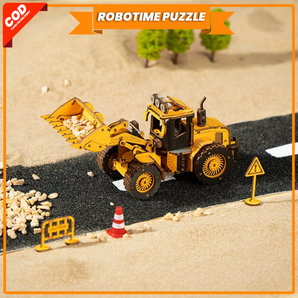 Jual DolaPuzzle ROKR Bulldozer Engineering Vehicle 3D Wooden Puzzle ...