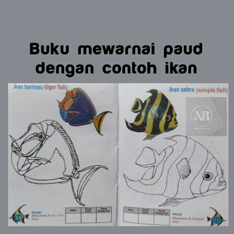 Jual Buku mewarnai paud ikan belajar mewarnai buku anak anak | Shopee ...