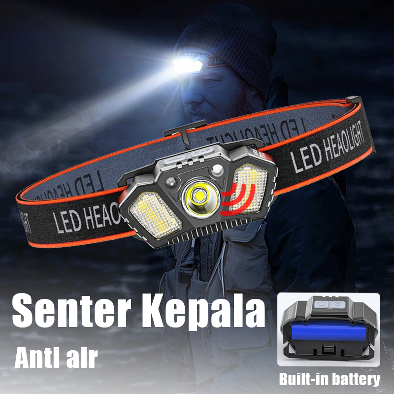 Jual (Ready stock) Senter kepala Mini / Headlamp Motion Sensor USB ...