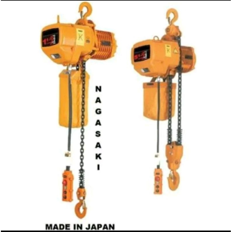 Jual nagasaki chain block electric 2 ton 12 meter chain hoist alat ...