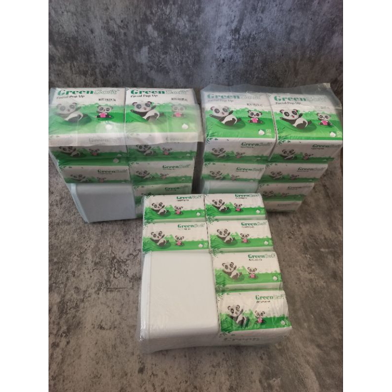 Jual TISSUE GREENSOFT PANDA 130 SHEET ( 1PAKET ISI 6 PACK TISSUE PLUS ...