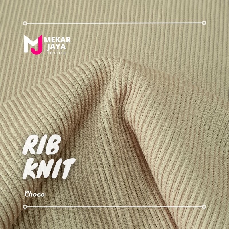 Jual [PROMO] Kain Rajut Rib Knit - Choco | Kain Knit | Grade A Premium ...
