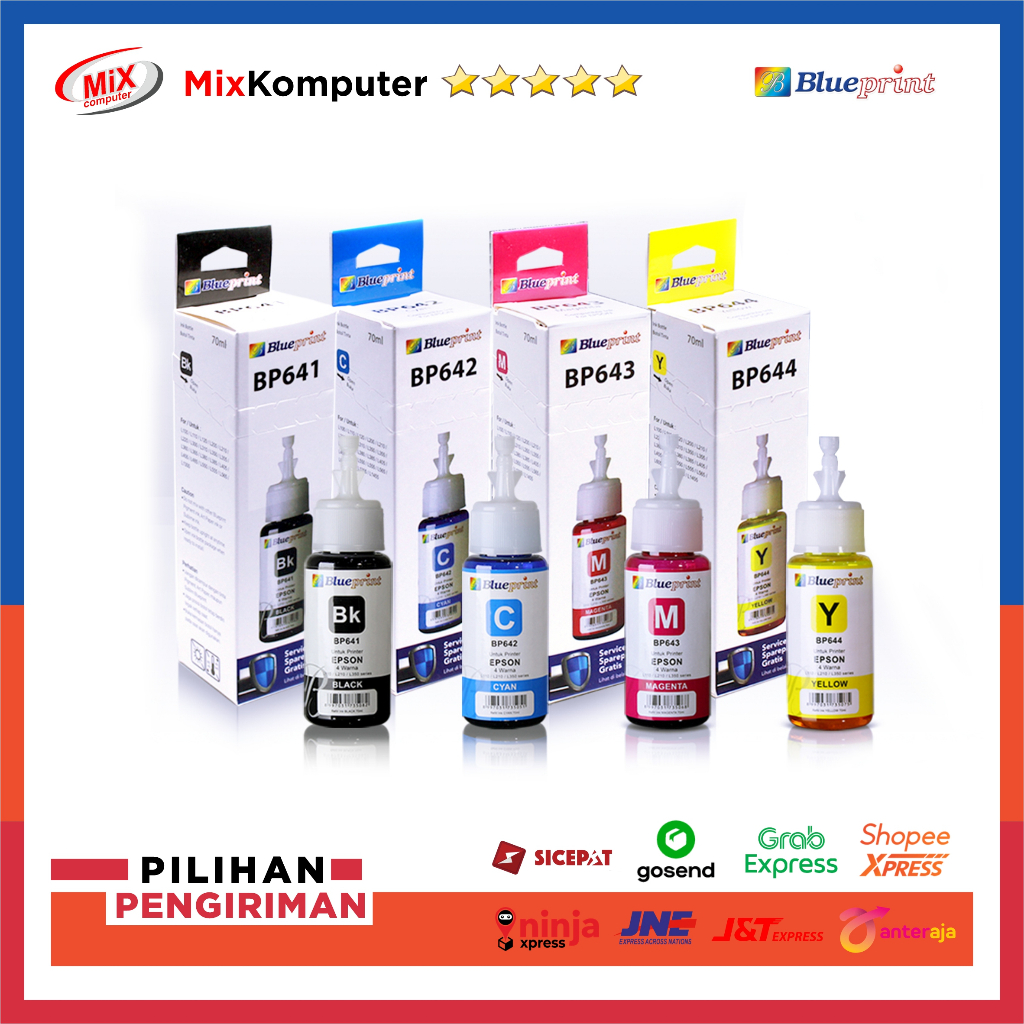 Jual Tinta Epson BLUEPRINT 664 Refill For Printer Epson L120, L220 - 70ml | Shopee Indonesia