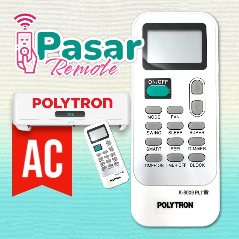 Jual Remote / remot AC POLYTRON | Shopee Indonesia