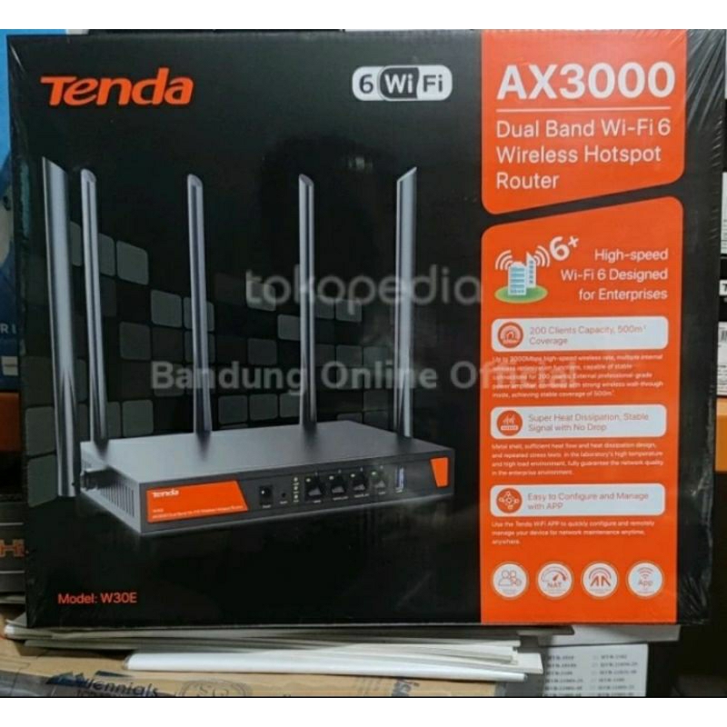 Jual Tenda W30E AX3000 Dual Band WiFi 6 Gigabit Load Balance Router ...