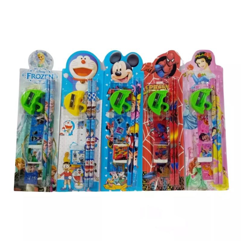 Jual Alat Tulis Karakter Set 5In1 / Paket Lengkap Pensil Penghapus ...