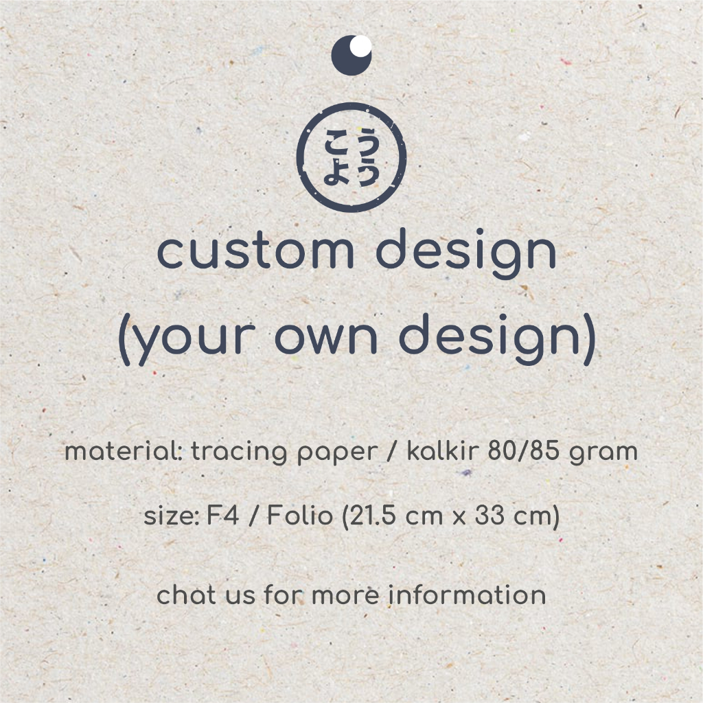 Jual [CUSTOM] Kertas Kalkir / Tracing Paper / Translucent Paper Your ...