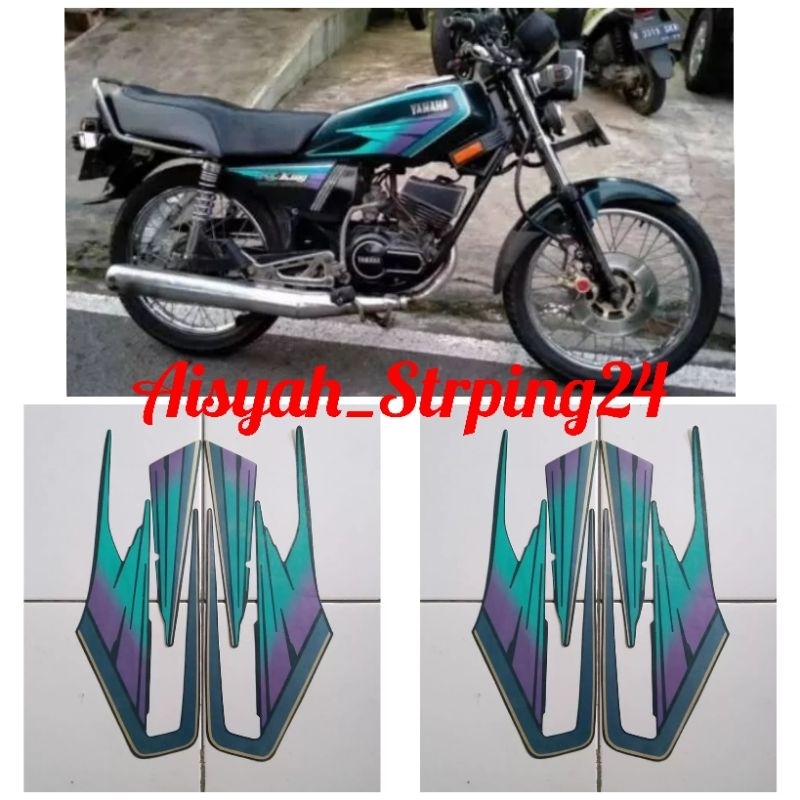 Jual STIKER STICKER STRIPING LIS LES POLET BODY MOTOR YAMAHA RX-KING 95 HIJAU | Shopee Indonesia