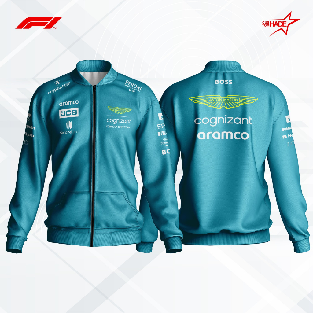 Jual Jaket Bomber F1 Aston Martin Racing Team 2023 Formula One Full ...