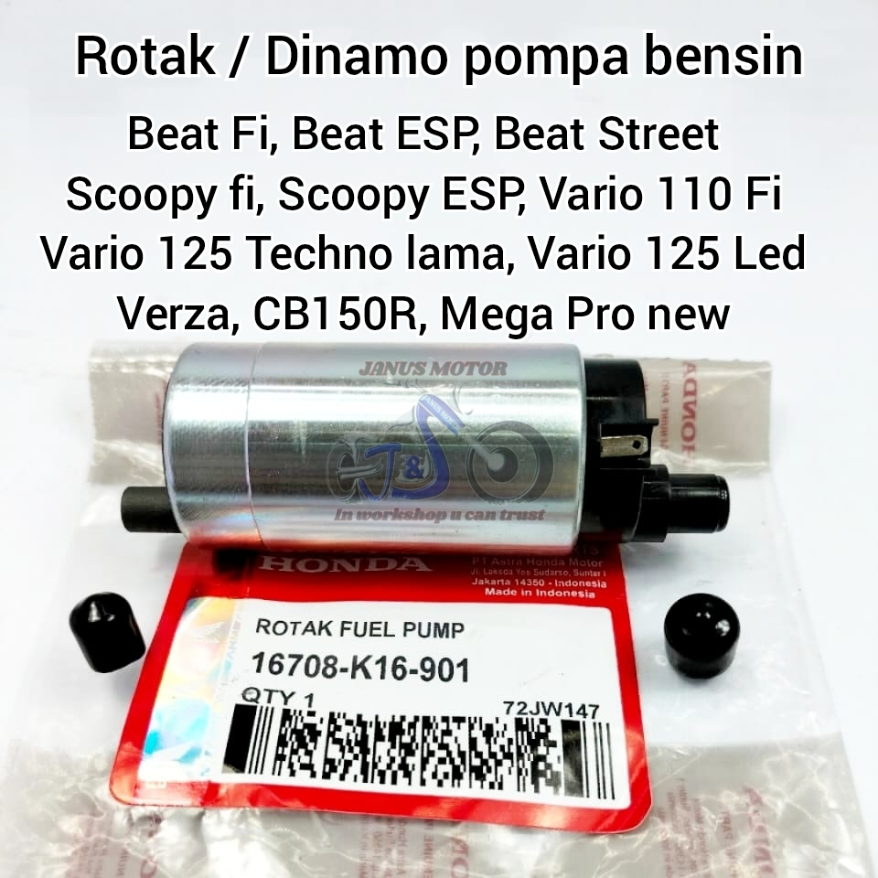 Jual Rotak Pompa bensin Feul pump Beat Scoopy Vario 125 Verza Mega pro ...