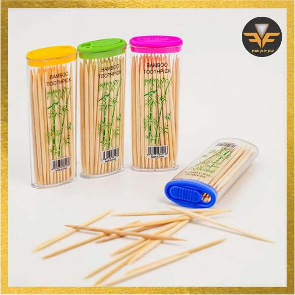 Jual Tusuk Gigi Korek Bambu Portable Mini Higienis Model Saku Tas ...