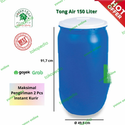 Jual GOJEK GreenLeaf 0515 Gentong Tong biru air 150 Liter 150L Green ...