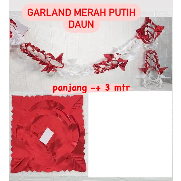 Jual Dekorasi Dirgahayu HUT RI Garland Tarik Merah Putih / Hiasan ...