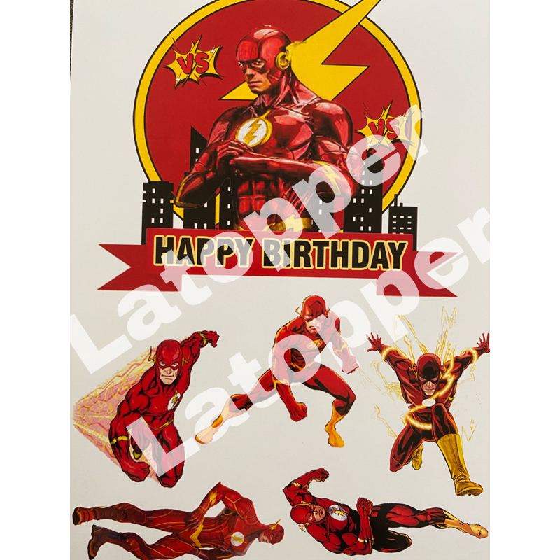 Jual TOPPER FLASH / CAKE TOPPER FLASH / TOPPER KUE FLASH / TOPPER HAPPY ...