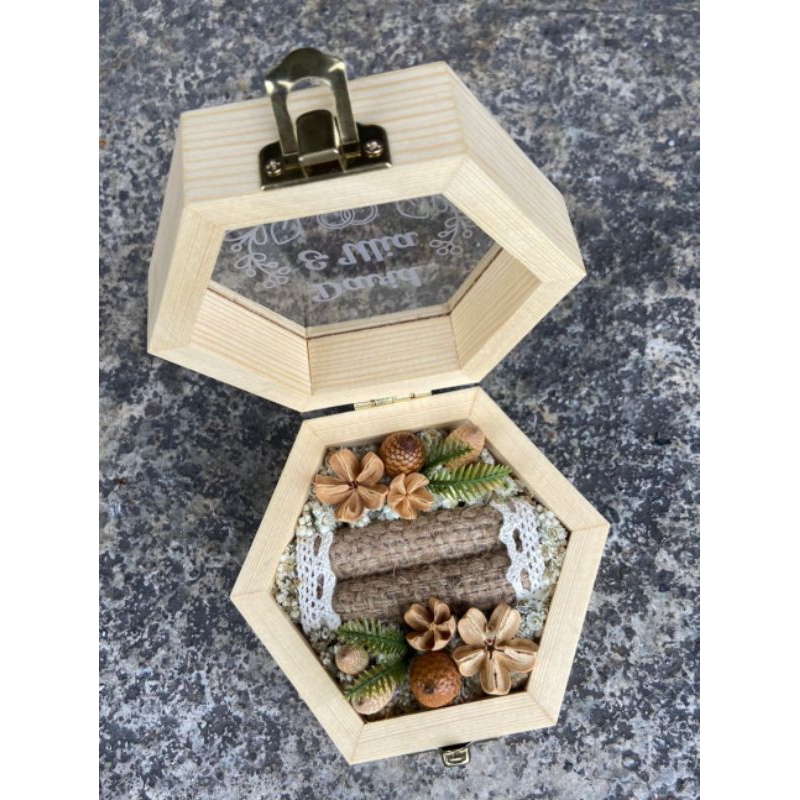 Jual BOX CINCIN RINGBOX KOTAK KAYU HEXA TEMPAT CINCIN TUNANGAN | Shopee ...