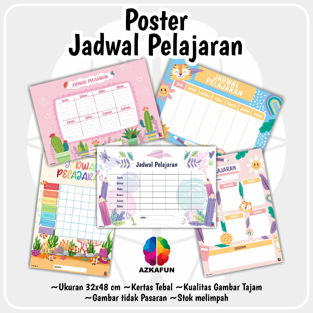 Jual Poster JADWAL PELAJARAN AESTHETIC - jadwal pelajaran sekolah ...