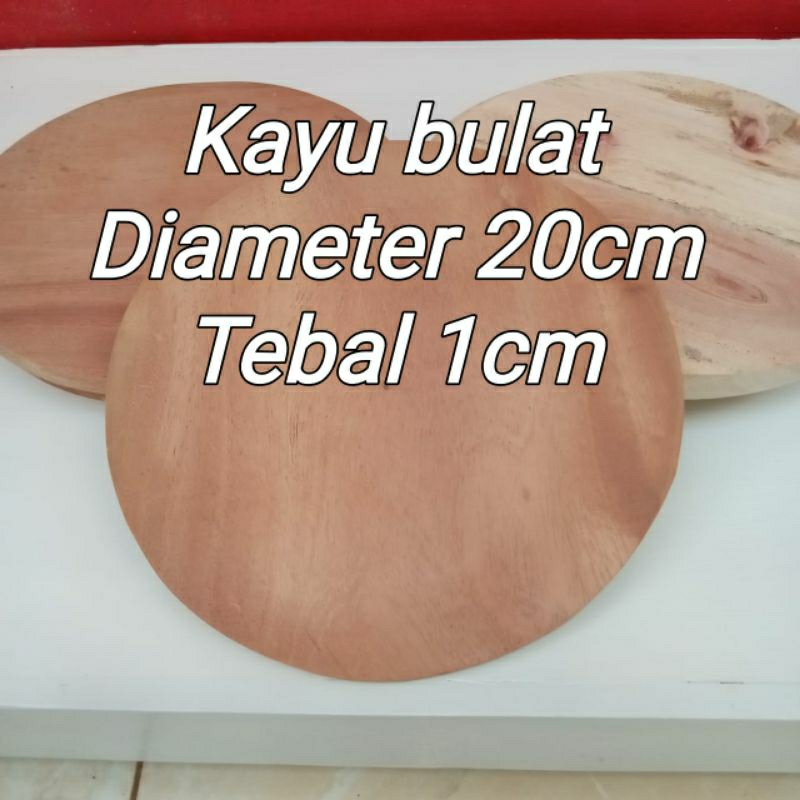 Jual Kayu bulat diameter 20cm Tebal 1cm Papan bulat serbaguna | Shopee ...