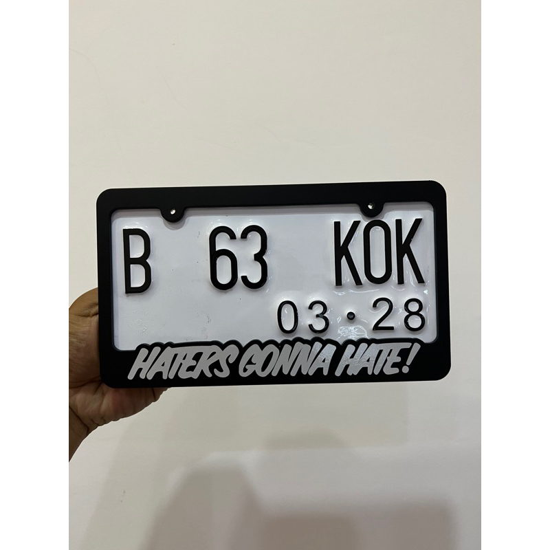 Jual License plate frame + custom plat nomor / frame plat nomor motor ...