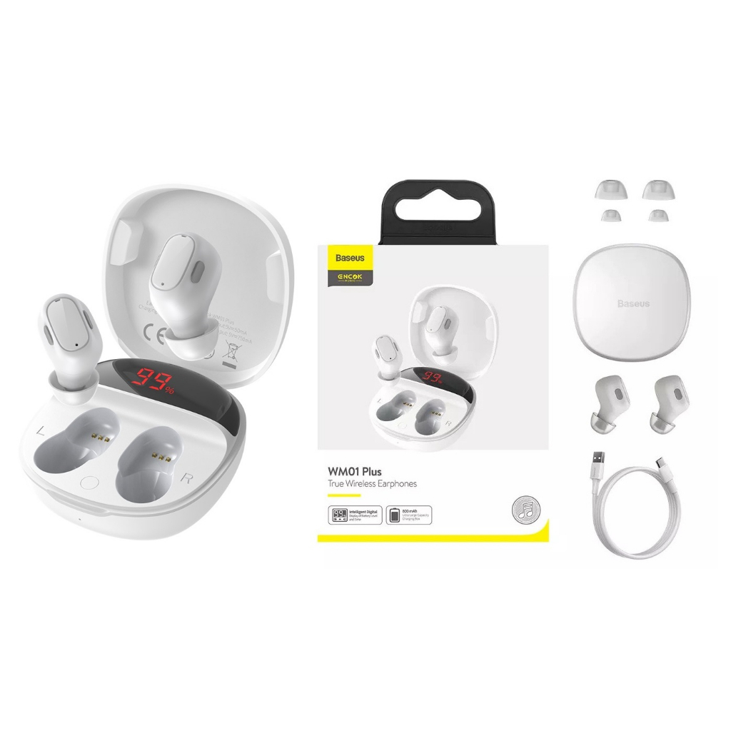 Jual BASEUS ENCOK WM01 WM01 PLUS TWS TRUE WIRELESS BLUETOOTH EARPHONE ...