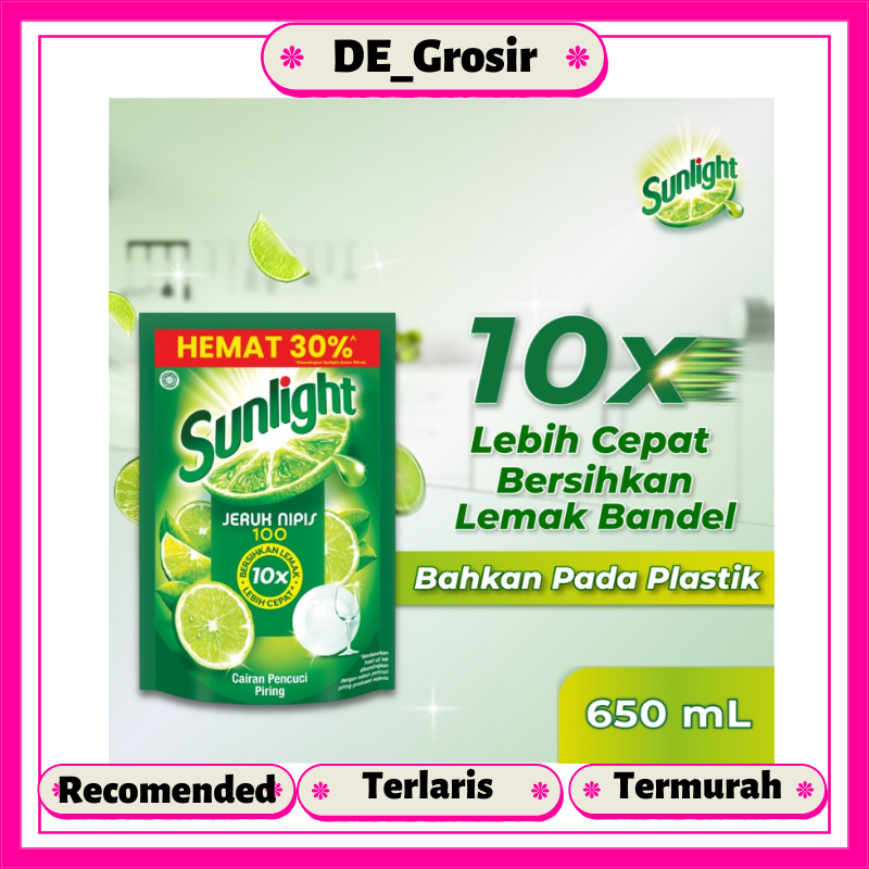 Jual Sunlight Sabun Cuci Piring Jeruk Nipis Refill 650ml | Shopee Indonesia