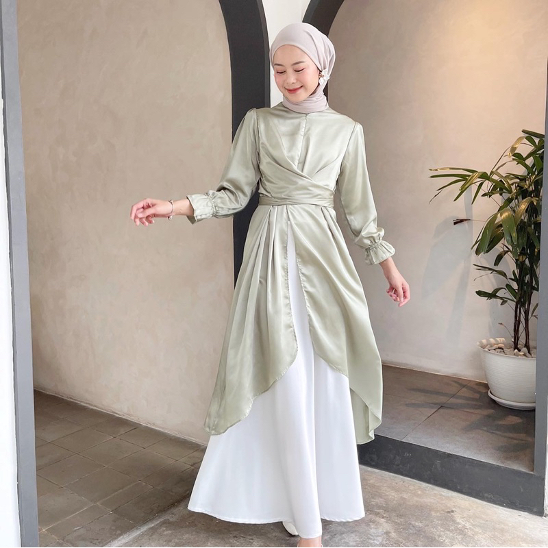 Jual CATLYN TUNIC | TUNIK SET RAYA MIDI DRESS LEBARAN IDUL FITRI GAMIS ...