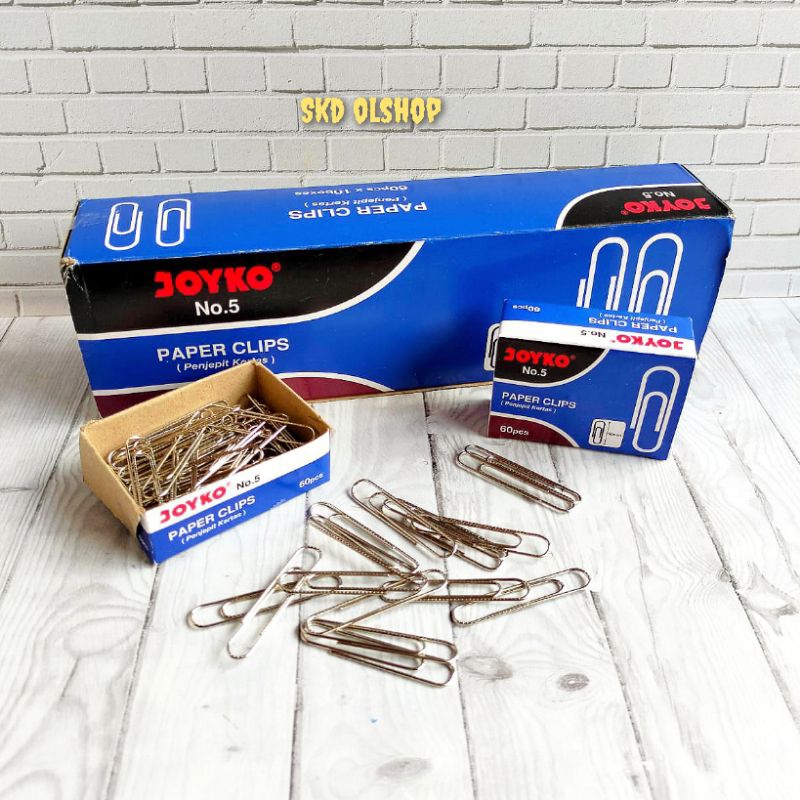Jual Paper Clip No.5 Joyko / Trigonal Clip No.5 Joyko Penjepit Kertas 1 ...