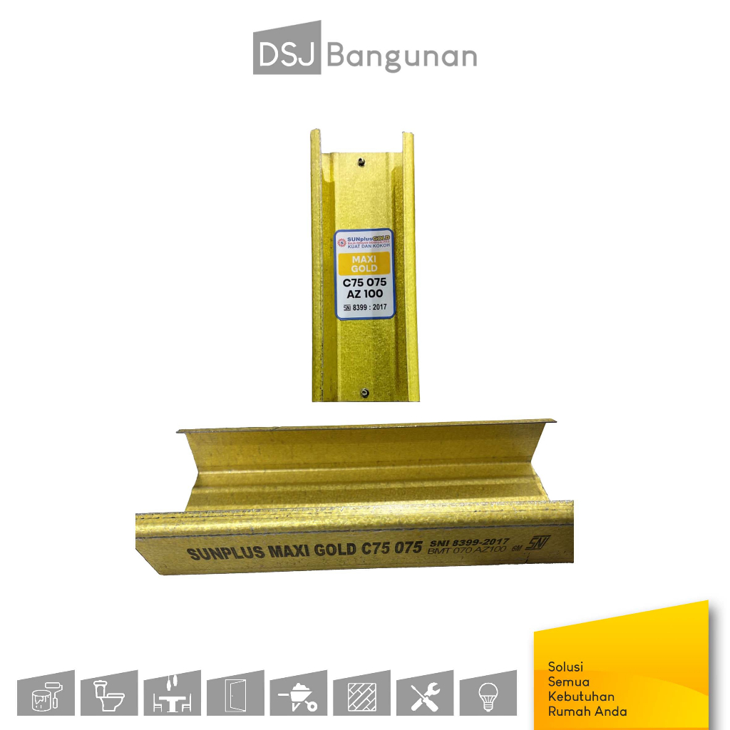 Jual Sunplus Maxi Gold C75 075 AZ 100 Canal Baja Ringan Warna Emas ...