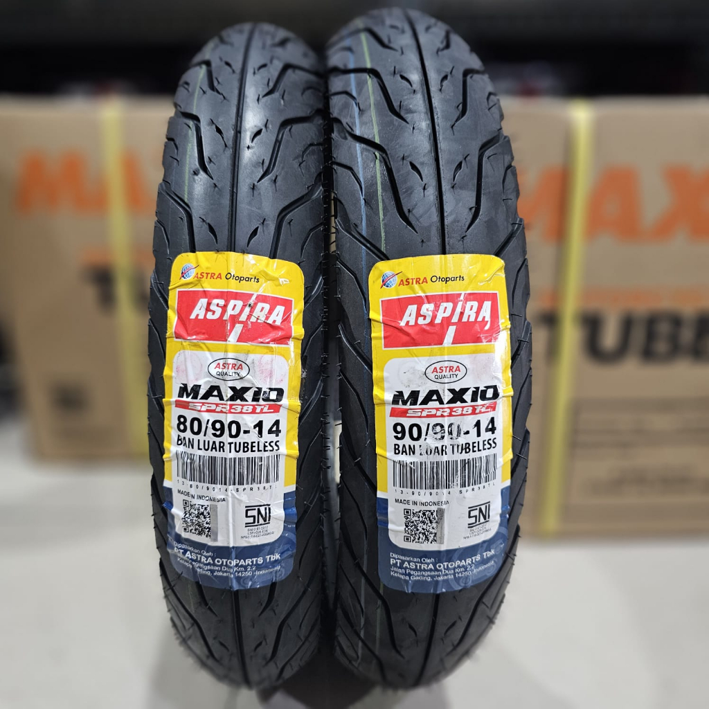 Jual Ban Aspira Maxio SPR 38 Tubless Ring 14 80/90 90/90 70/90 100/80 FREE Pentil | Shopee Indonesia