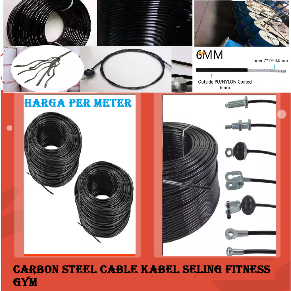 Jual TALI KABEL SLING GYM CABLE SLING ALAT FITNESS 8mm - 6MM - 5MM ...