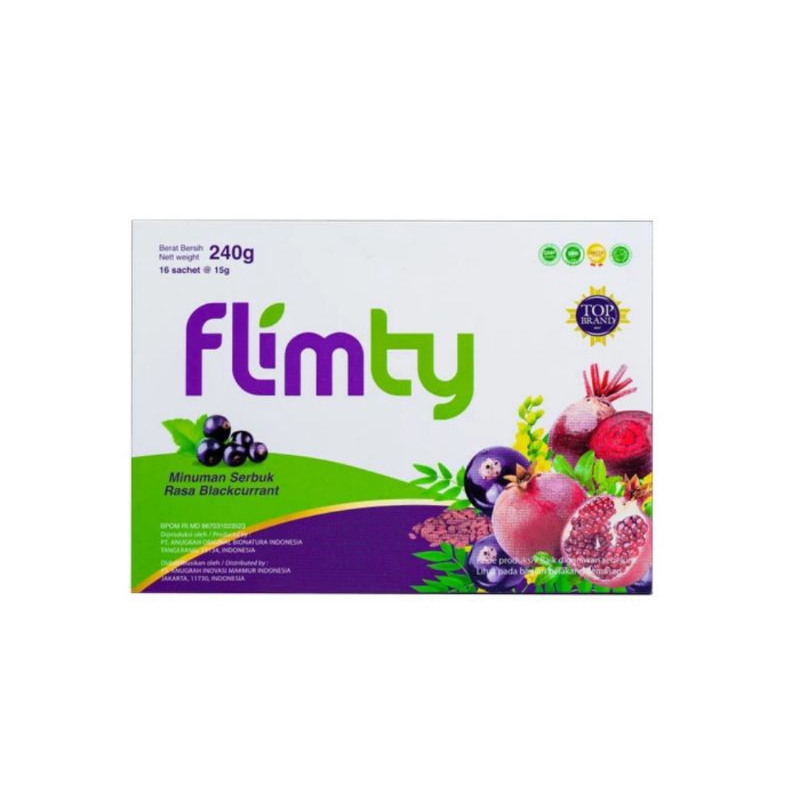 Jual Pelangsing/Multivitamin/Flimty Blackcurrant Kemasan Box (16 Sachet ...