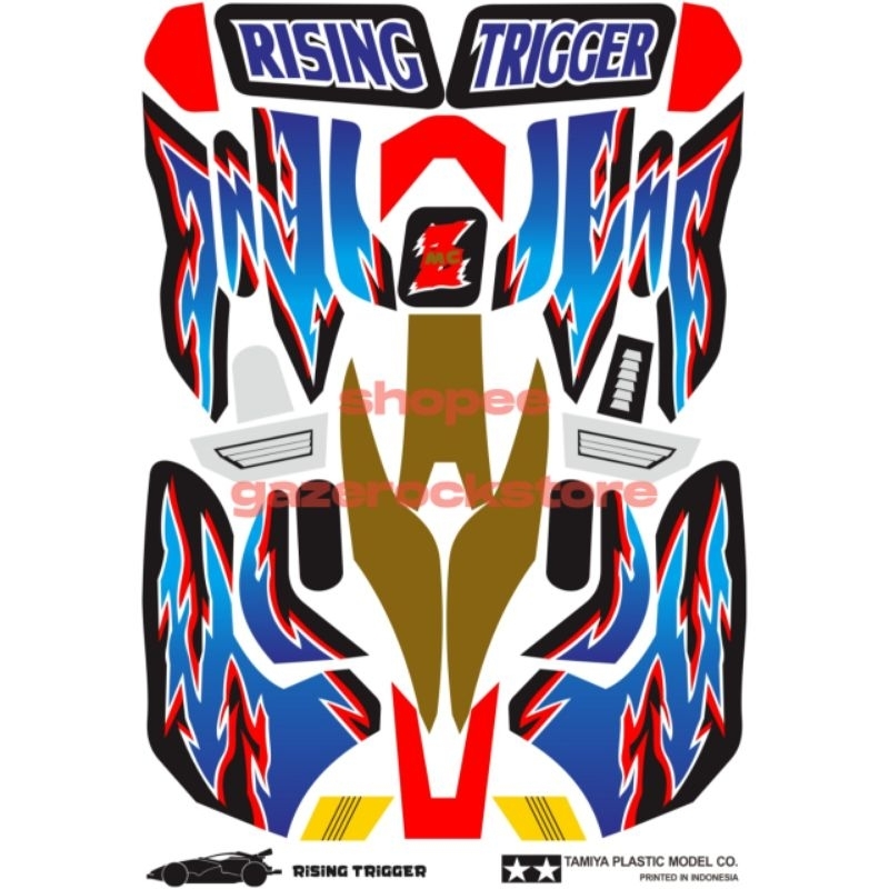 Jual Stiker Tamiya Rising Trigger Cutting Vynil | Shopee Indonesia