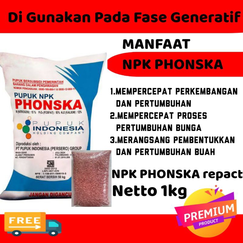 Jual Pupuk npk phonska repack1kg.pupuk penyubur tanamanPupuk untuk ...