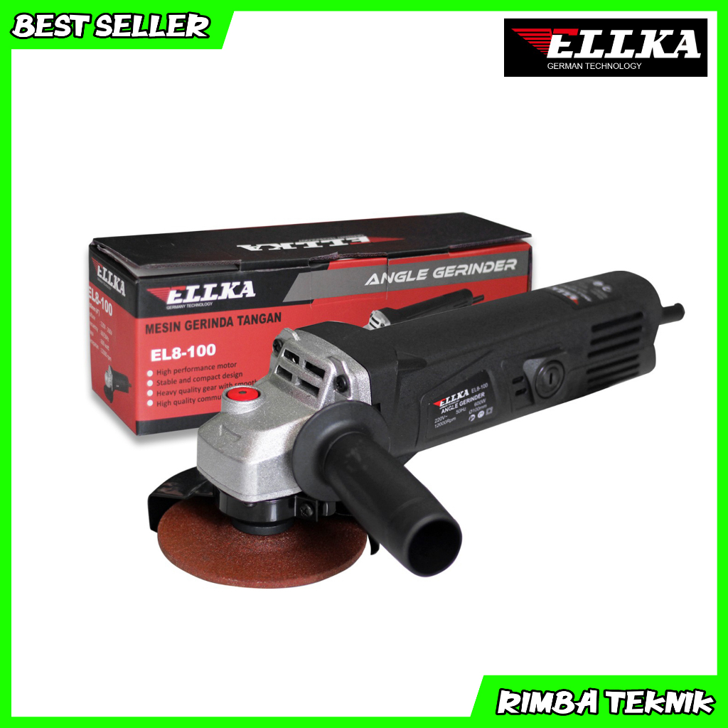 Jual ELLKA Angle Grinder Mesin Gerinda Tangan Gurinda ELLKA EL8-100 ...