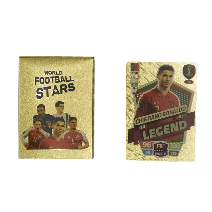 Jual 54/50pcs STAR COLLECTION Football Stars Gold Card Silver Black ...