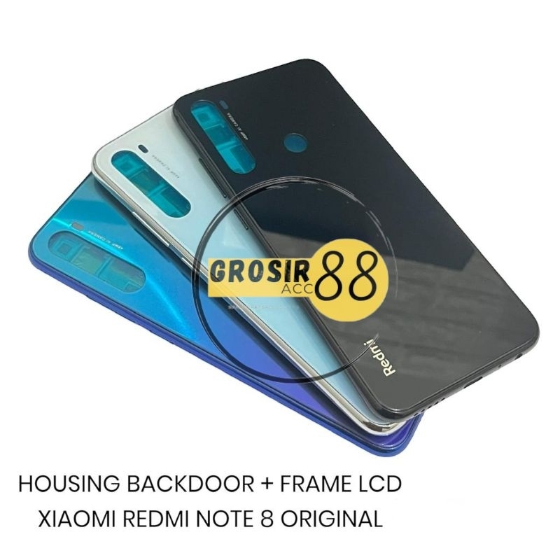 Jual HOUSING BACK CASING FULLSET BACKDOOR + FRAME LCD XIAOMI REDMI NOTE ...