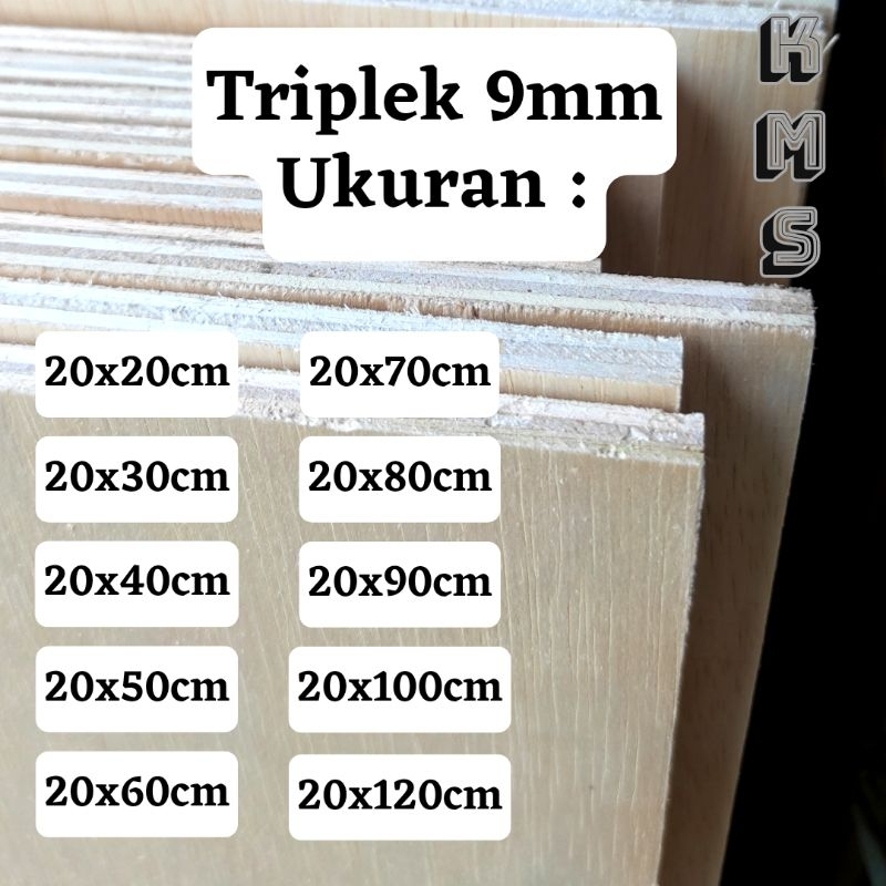 Jual TRIPLEK 9MM// LEBAR 20CM//UKURAN LENGKAP// BISA REQUEST UKURAN ...