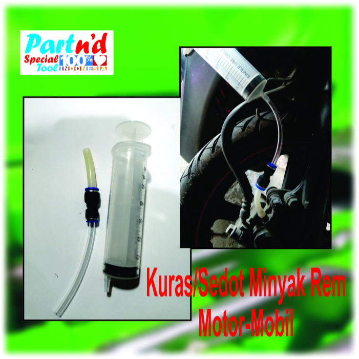 Jual Bleeding Alat kuras 50ml Spuit 50cc + Selang Kuras Minyak Rem ...