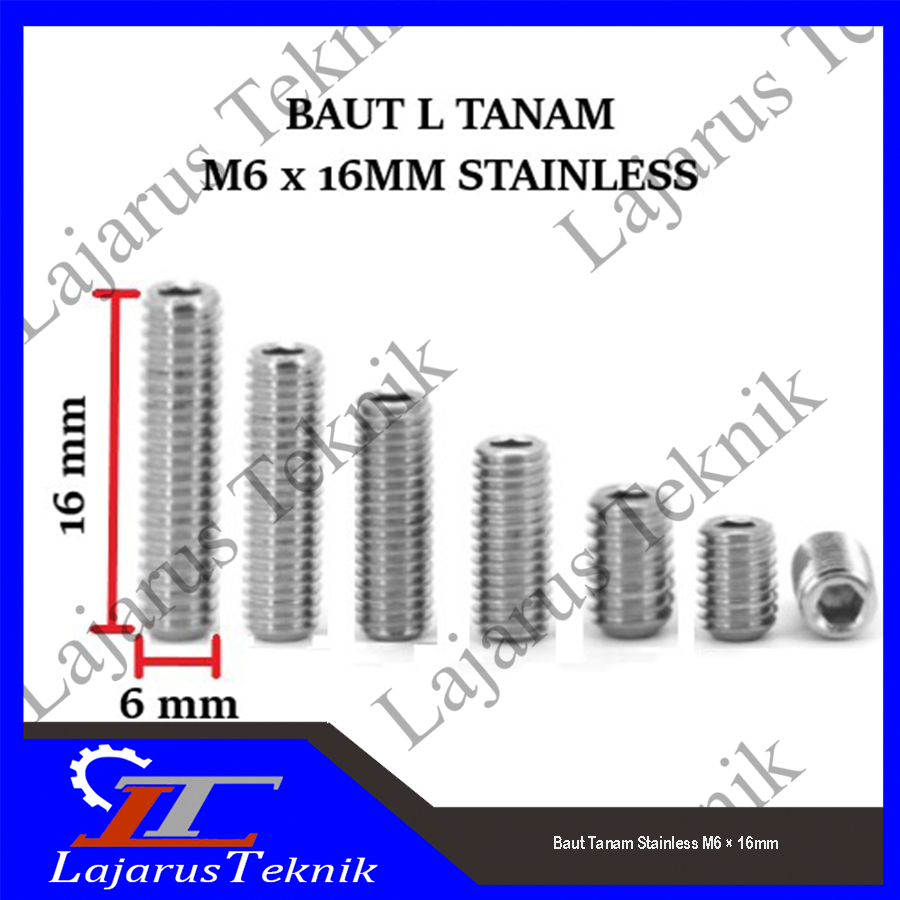 Jual Baut Tanam Stainless M6 × 16mm | Shopee Indonesia