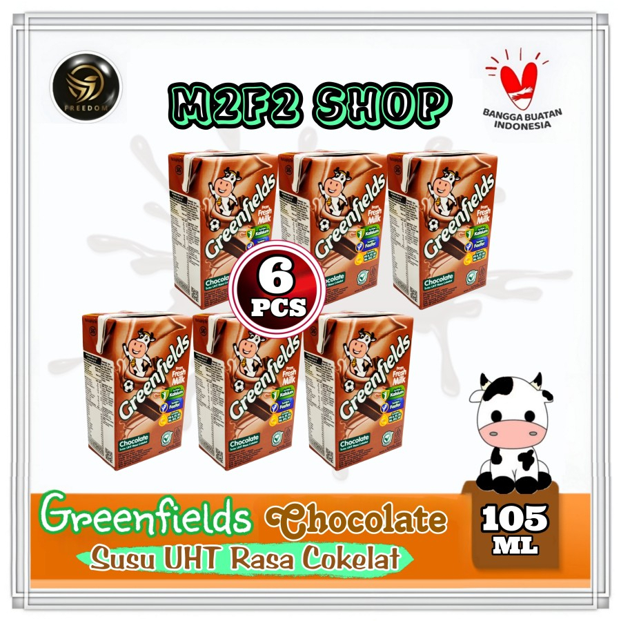 Jual Greenfields Susu Kotak UHT Chocolate Milk | Cokelat - 105 ml (Kemasan 6 Pcs) | Shopee Indonesia