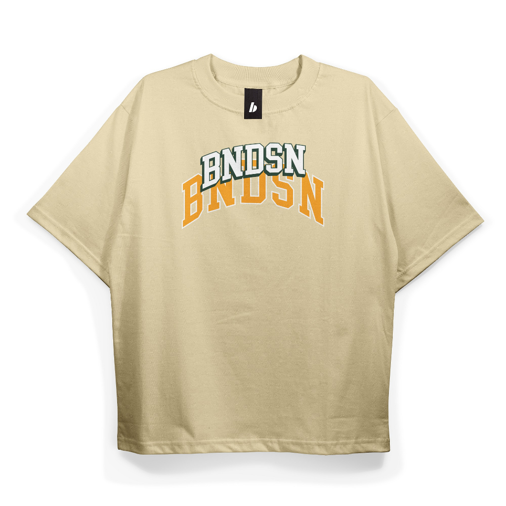 Jual BENIDSON Oversized Tshirt Cream Overlap | Shopee Indonesia