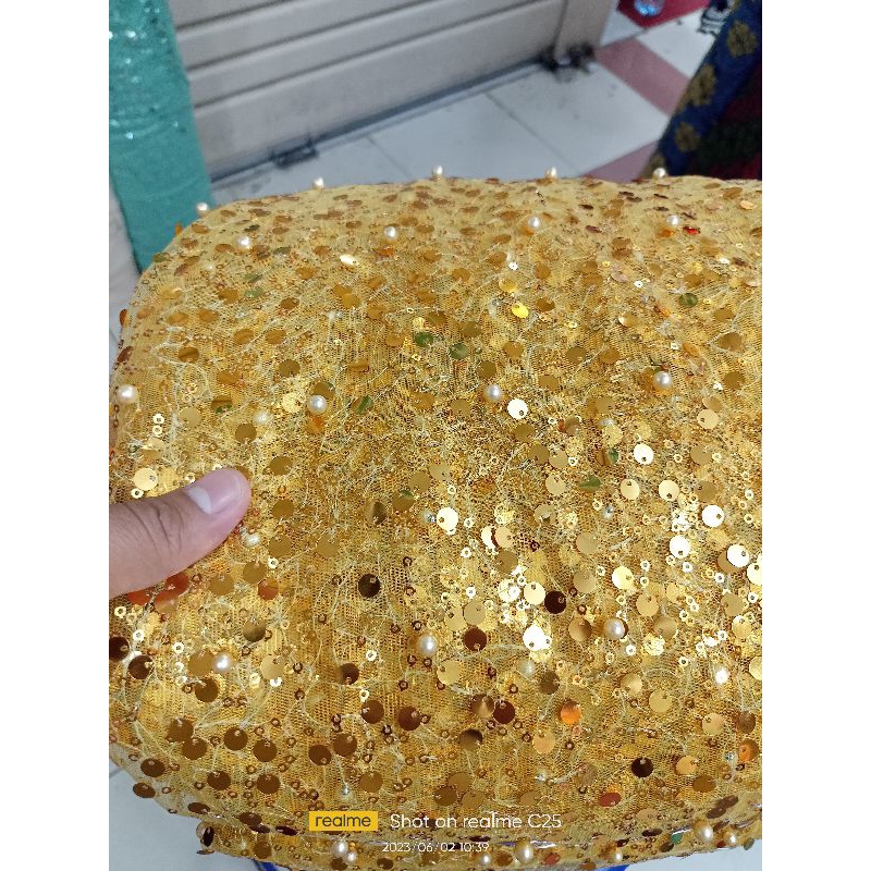 Jual Kain Tille Tulle Payet Sequin / Payet Sequin Mix Mutiara / Harga ...