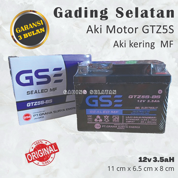 Jual Aki Motor RGV 250 GS E GTZ5S Accu Kering MF | Shopee Indonesia